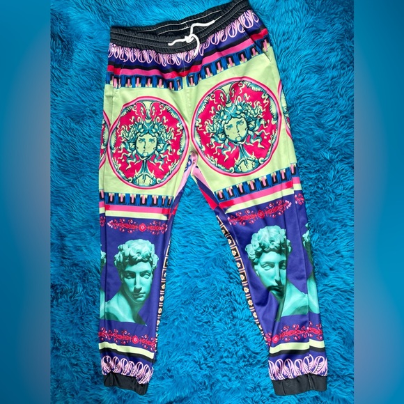 Pants | Versace Inspired Davinci Style Jogger Mens Medium Multi Colored ...